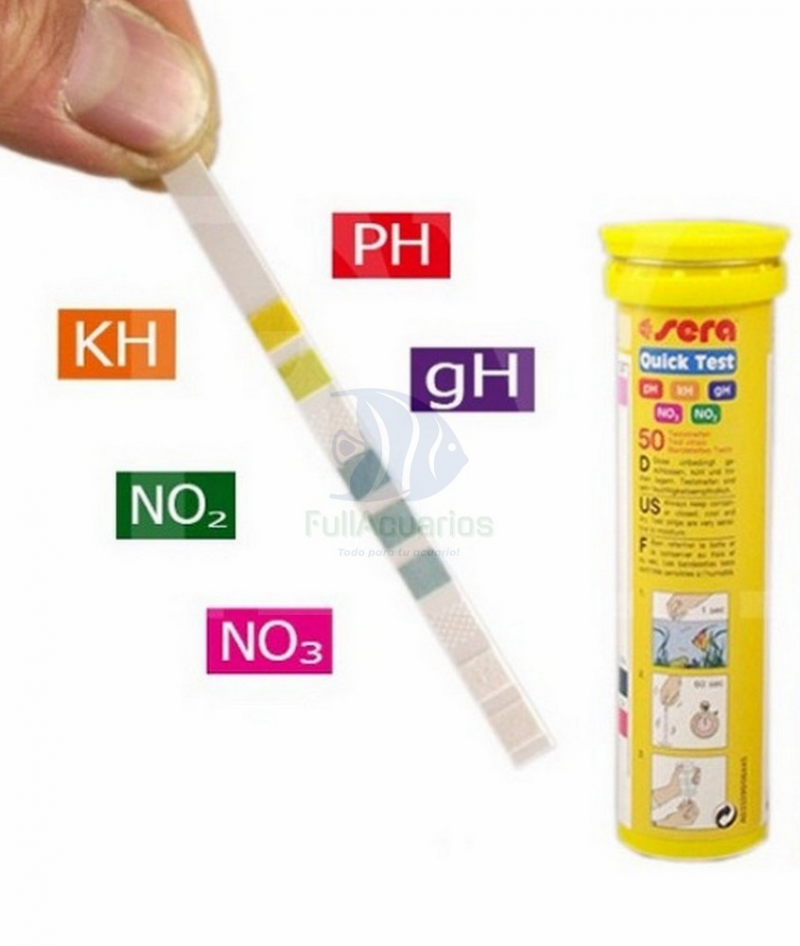 fullacuarios | KIT MULTITEST SERA QUICK TEST 50 TIRAS